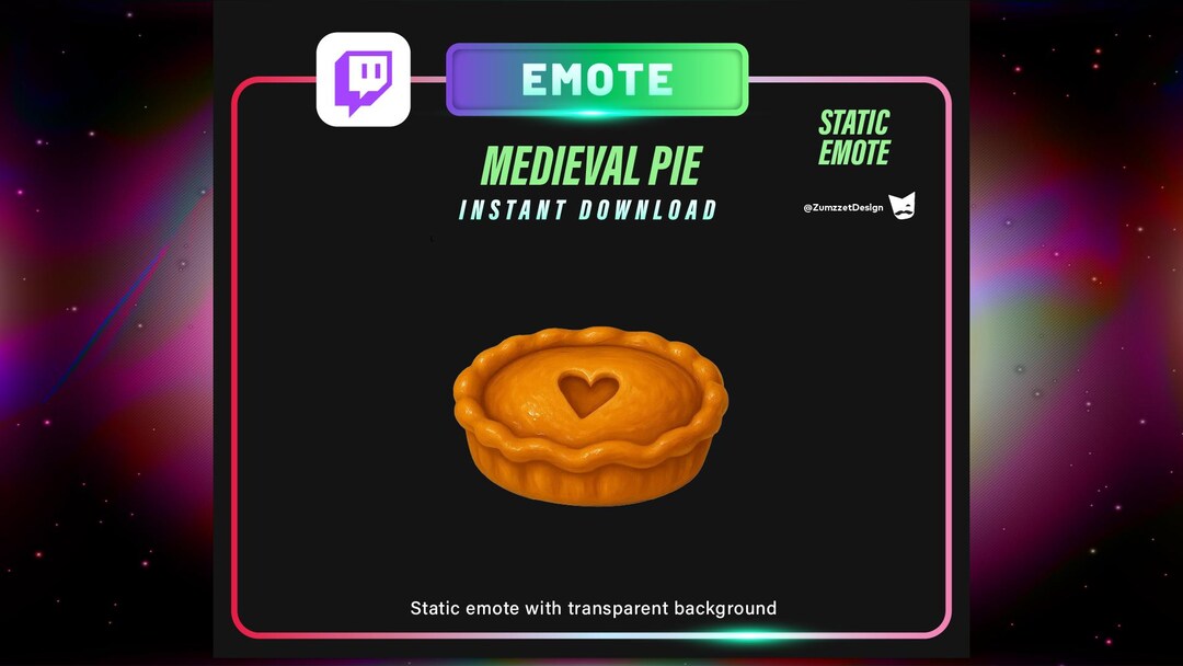 STATIC Medieval Pie Emote Set for Twitch, Streamer RPG, Medieval Gaming ...