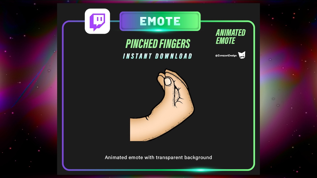 ANIMATED Pinched Fingers Emote for Twitch, Streamer, Streaming, Stream ...