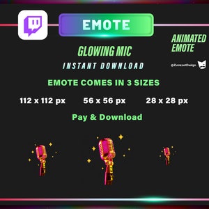 Animated Golden Microphone Emote for Twitch (digital Download) - Etsy