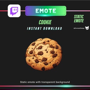 STATIC Cookie Emote Set for Twitch, Streamer, Gaming, Streaming, Stream ...