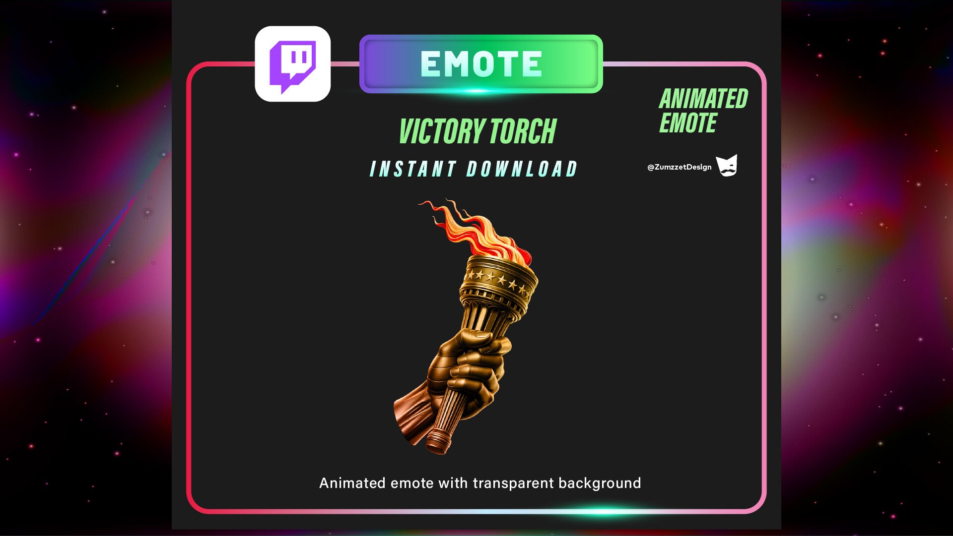 ANIMATED Victory Torch Lighter Emote for Twitch, Streamer, Gaming ...