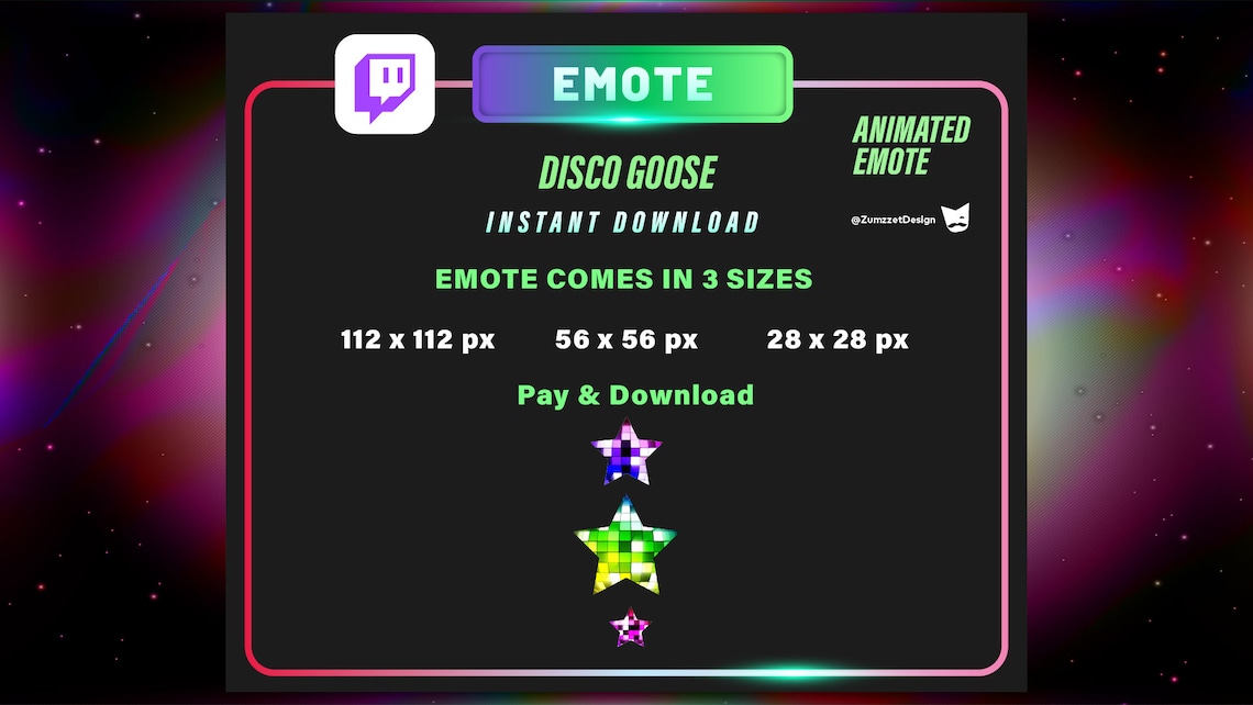 ANIMATED Disco Ball Star Emote for Twitch, Streamer, Gaming, Streaming ...