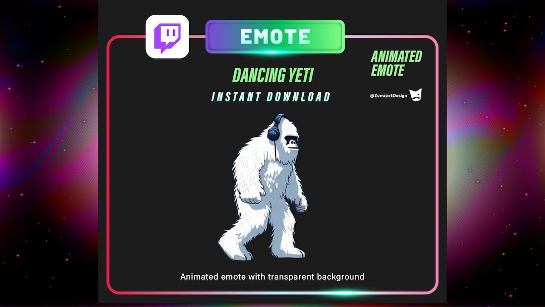 ANIMATED Dancing Yeti Emote for Twitch, Streamer, Gaming, Streaming ...