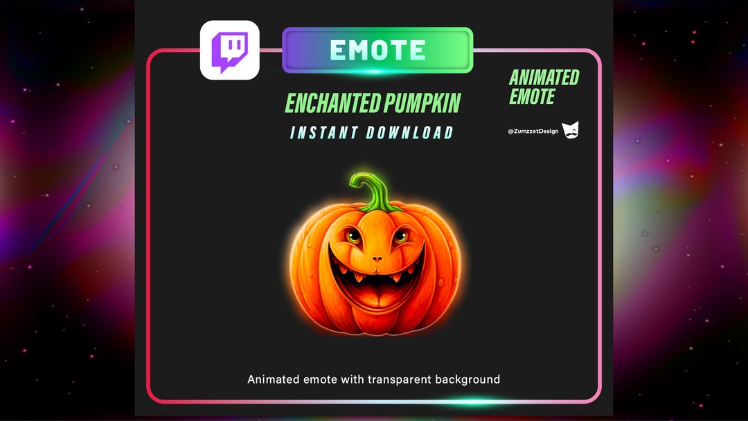 ANIMATED Pumpkin for Twitch, Streamer, Gaming, Streaming, Stream Emotes ...