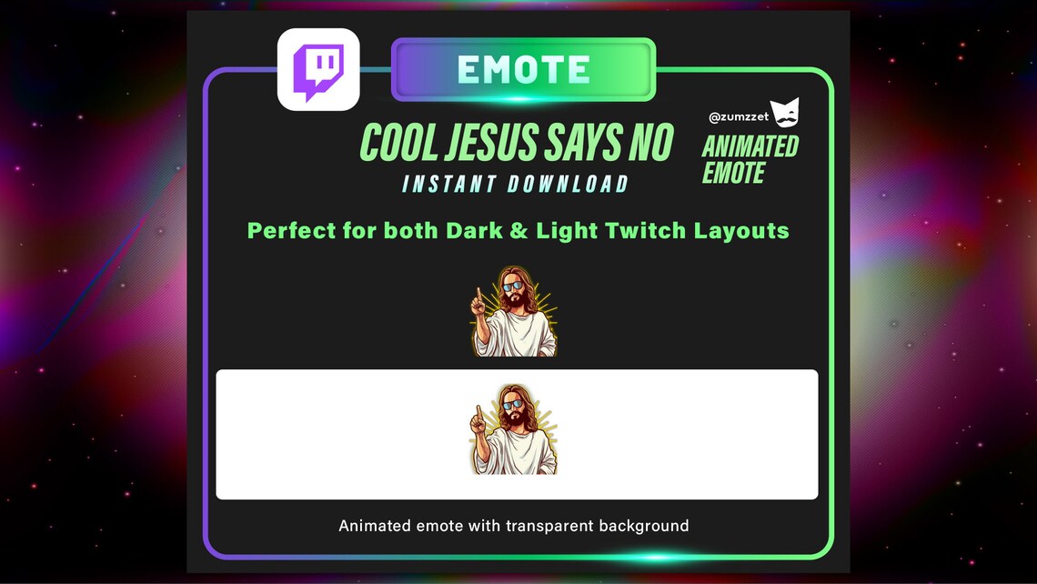 ANIMATED Jesus Emote for Twitch, Streamer, Gaming, Streaming, Stream ...