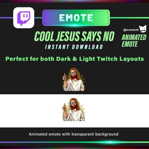 ANIMATED Jesus Emote for Twitch, Streamer, Gaming, Streaming, Stream ...