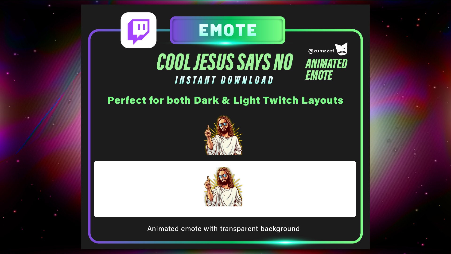ANIMATED Jesus Emote for Twitch, Streamer, Gaming, Streaming, Stream ...