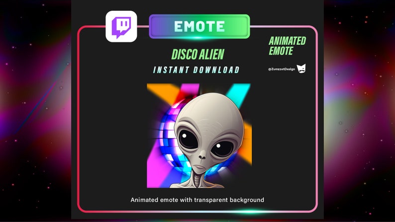 ANIMATED Alien Disco Ball Emote for Twitch, Streamer, Gaming, Streaming ...