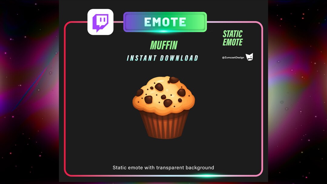 STATIC Muffin Emote Set for Twitch, Streamer, Gaming, Streaming, Stream ...