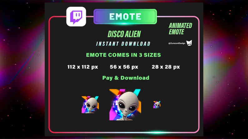 ANIMATED Alien Disco Ball Emote for Twitch, Streamer, Gaming, Streaming ...