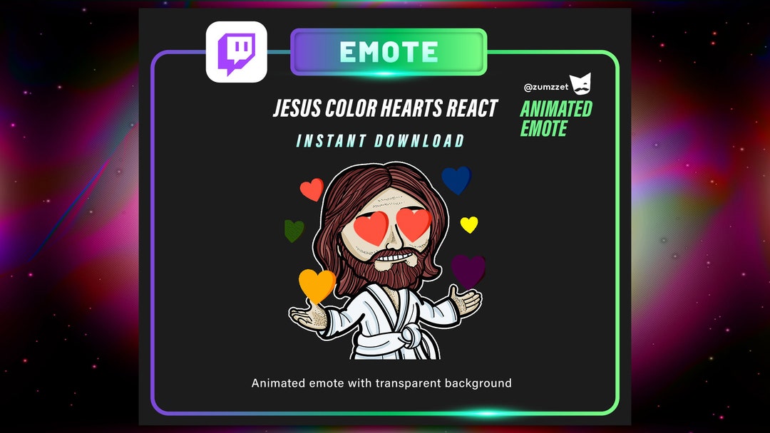 ANIMATED Jesus Emote for Twitch, Streamer, Gaming, Streaming, Stream ...