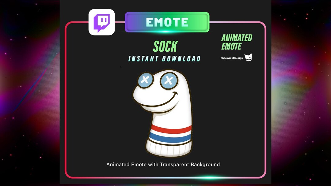 Animated Rave Singing Sock Emote Set for Twitch (digital Zip File) - Etsy