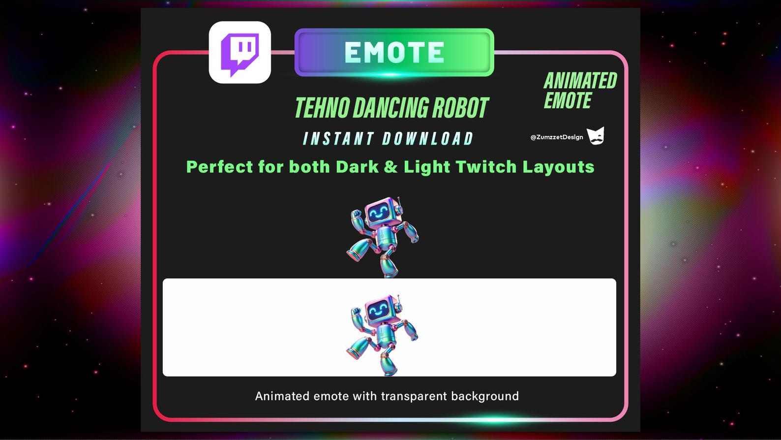 Animated Techno Dancing Robot Emote for Twitch (digital Download) - Etsy