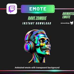 ANIMATED Zombie Emote for Twitch, Streaming Emotes, Gamer Emotes ...