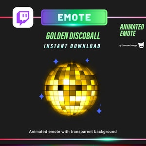Animated Golden Disco Ball Twitch Emote (digital Download) - Etsy