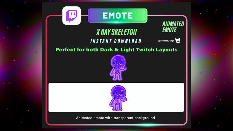 ANIMATED Xray Waving Skeleton Emote for Twitch, Streamer, Spooky Emote ...