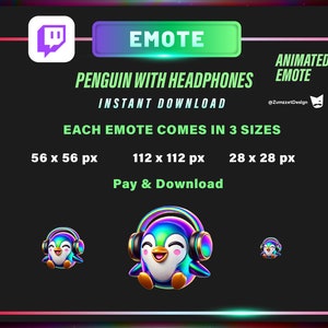 ANIMATED Techno Rave Penguin Emote for Twitch, Streamer, Gaming ...