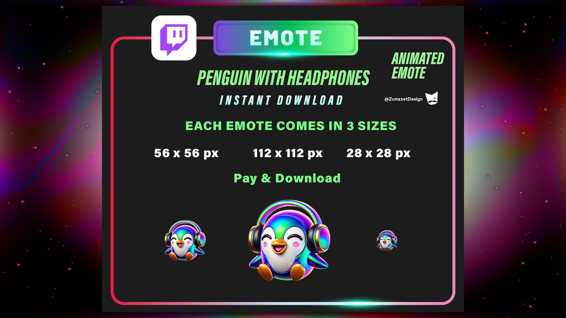 ANIMATED Techno Rave Penguin Emote for Twitch, Streamer, Gaming ...