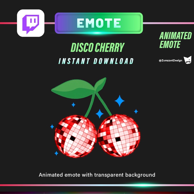 Cherry Emote for Twitch - Etsy UK