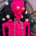 Skeleton Coffin, Flocked Skeleton, Halloween Door Swag, Door Decor ...
