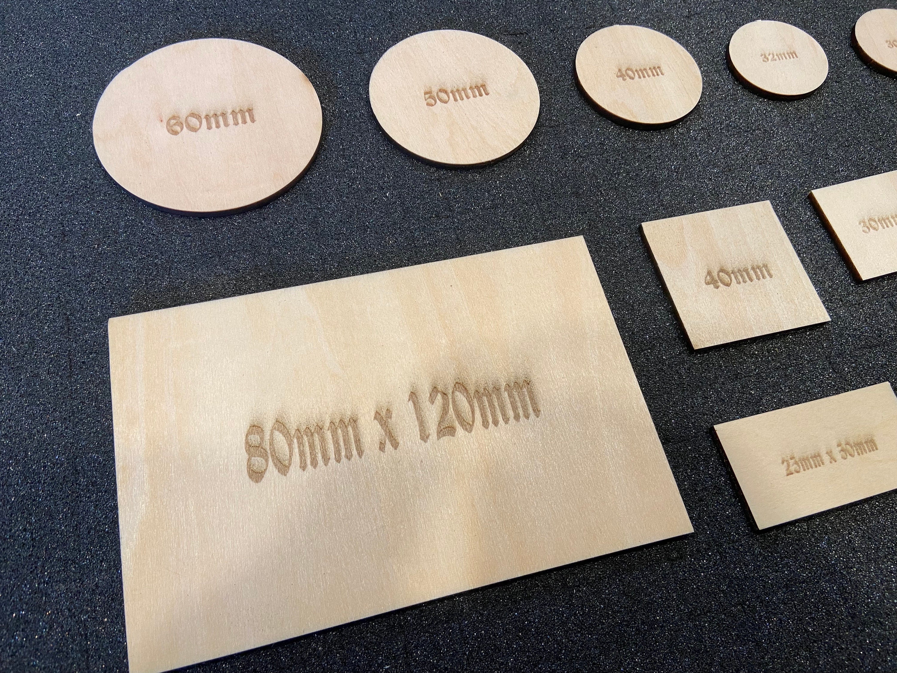 Custom Model Bases - Various Shapes and Sizes for Miniatures and ...