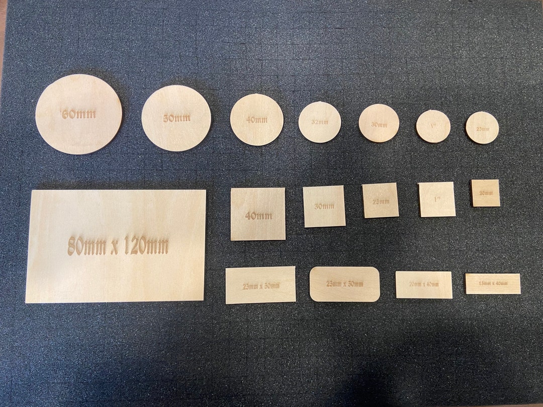 Custom Model Bases - Various Shapes and Sizes for Miniatures and ...