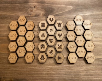 MTG Ability Counters Wooden Keyword Tokens Ikoria and EDH - Etsy
