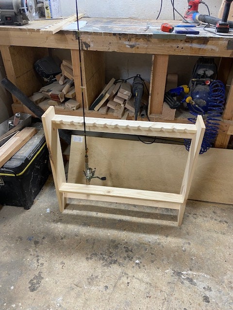 Fishing Rod Wall Rack DIY Build Apprentice Plan - Etsy