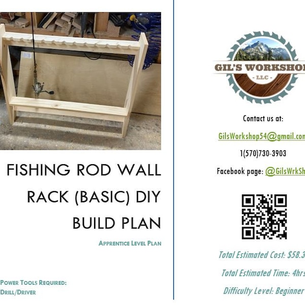 Fishing Rod Rack Plans - Etsy