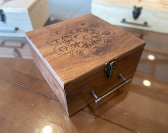 Deluxe Collectible Card Box Three Rows Customizable Laser Cut on All ...