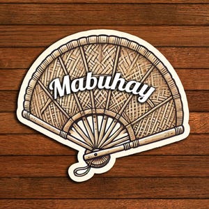 Mabuhay Sticker: Filipino Fan - Waterproof Vinyl Decal - Etsy