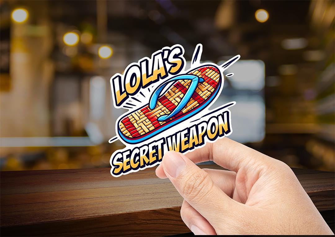 Lola Secret Weapon Sticker – Celebrate Filipino Culture! Funny Filipino ...