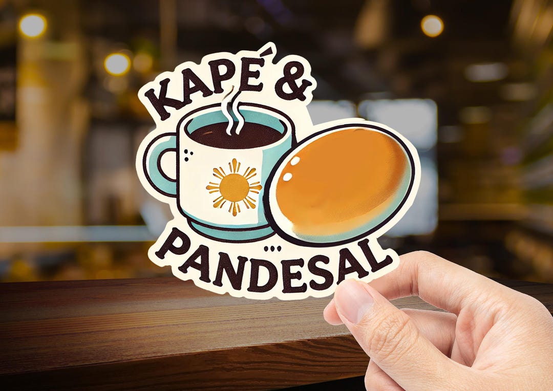 Kapé and Pandesal Sticker – Celebrate Filipino Comfort! Funny Filipino ...