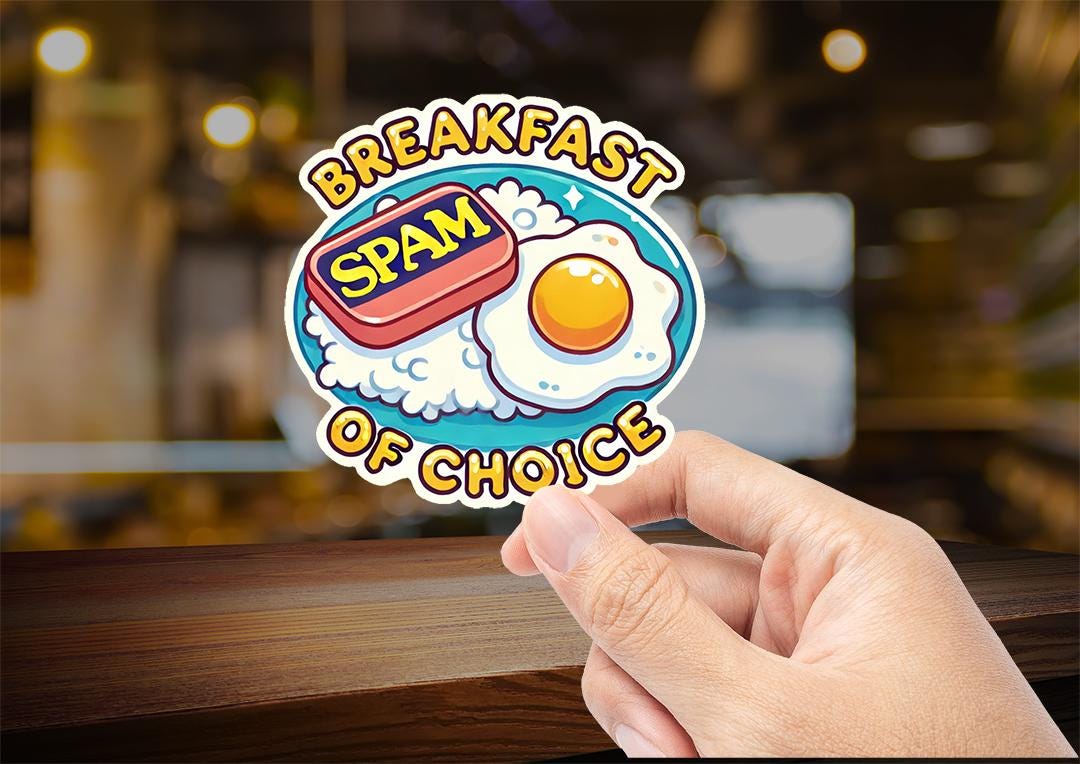 Spam Eggs Rice Sticker: Funny Filipino Food Decal - Etsy
