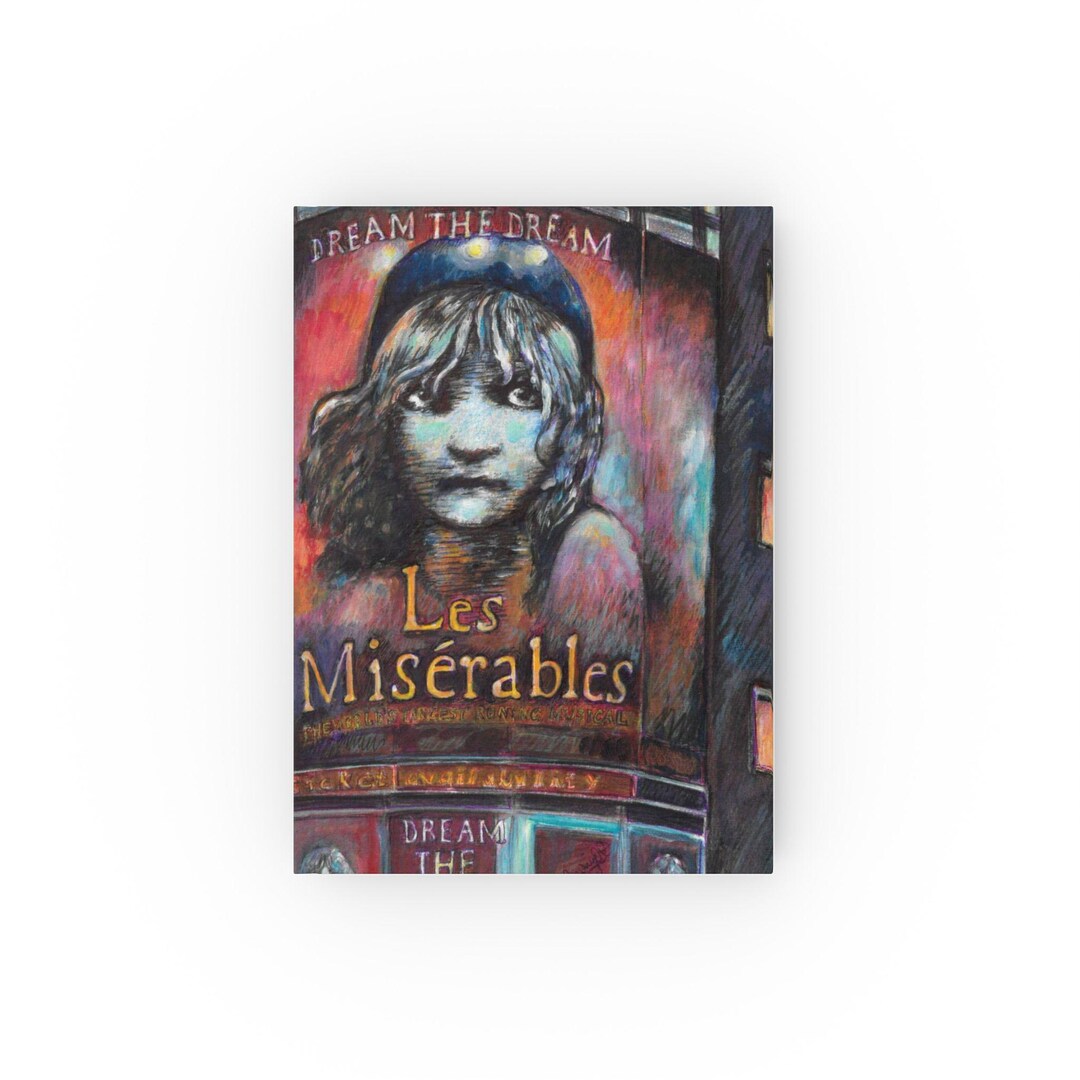 Les Misérables Theatre Sign at Night Journal, Musical Lover Gift ...