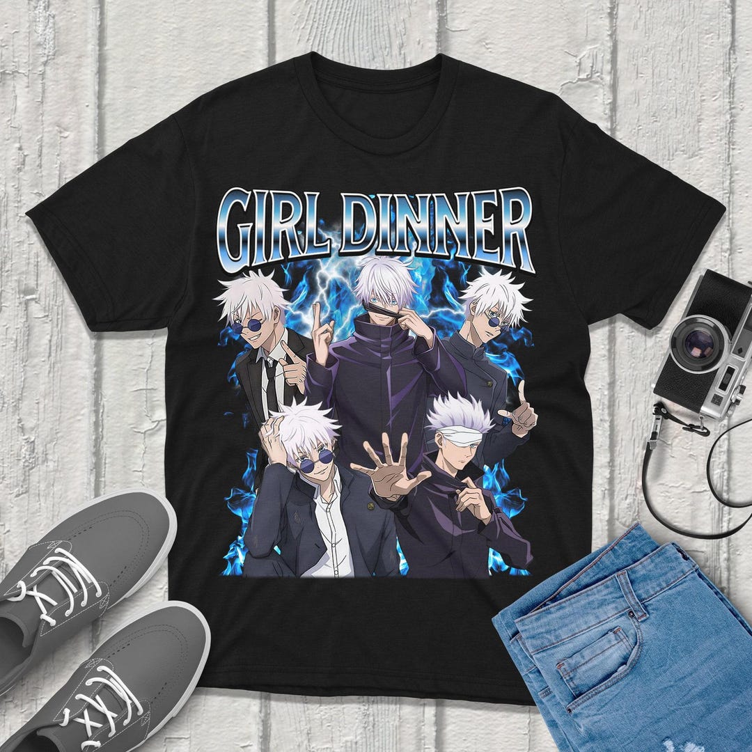 Satoru Gojo Jujutsu Kaisen T-shirt Vintage Streetwear Premium Quality ...