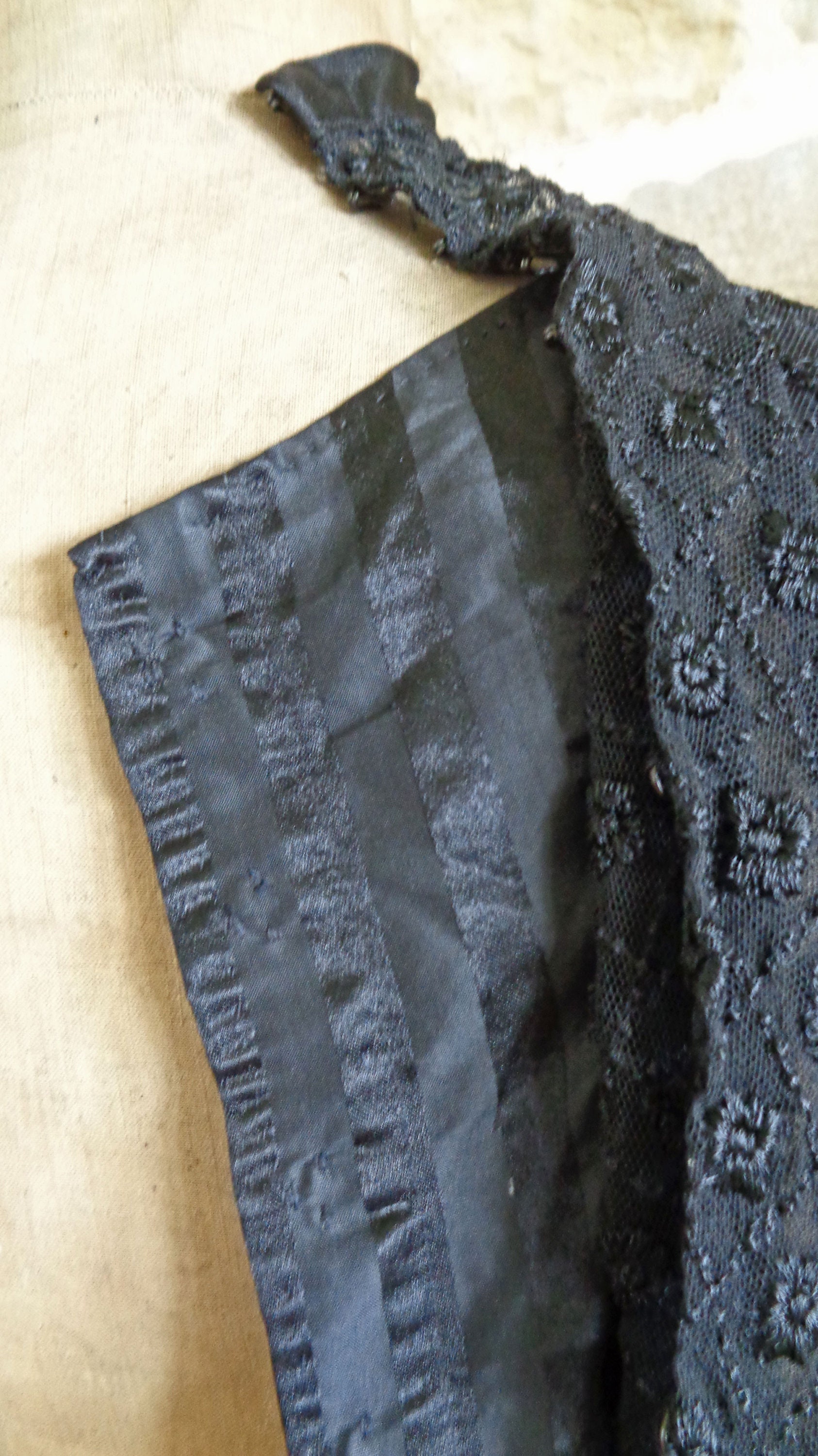 Victorian Black Lace Fitted Blouse Antique French Clothing - Etsy