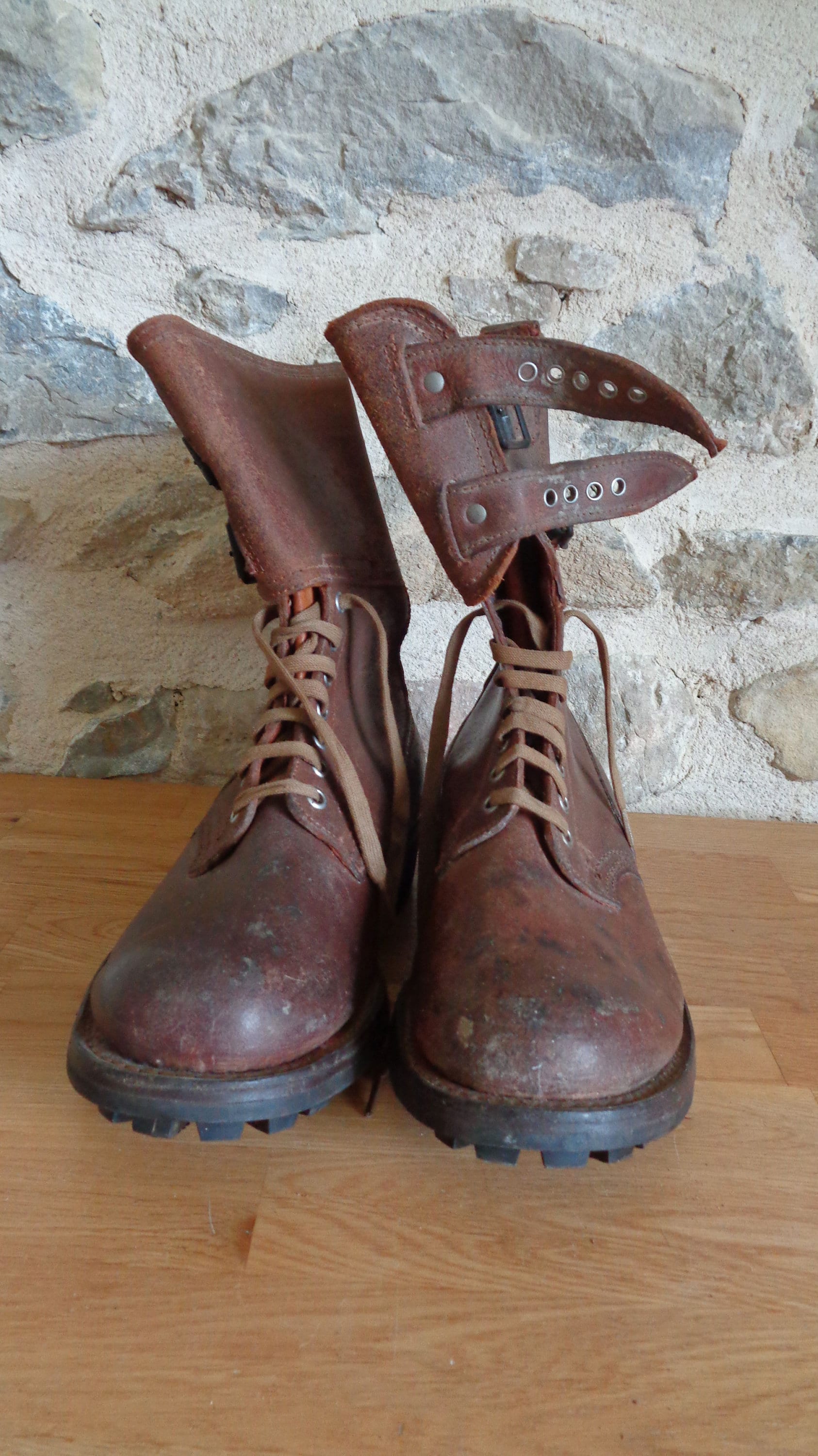 Combat boots French Army Foreign Legion brown leather boots | Etsy