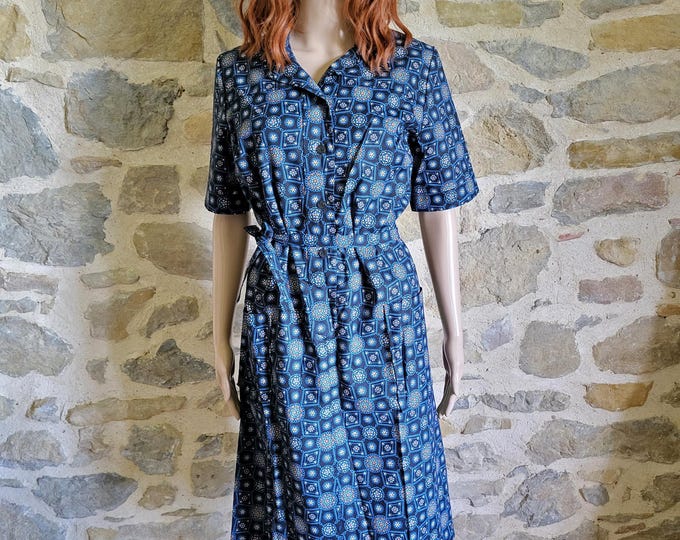White Cotton 1950s Work Dress/ Vintage Work Dress /vintage Workwear - Etsy