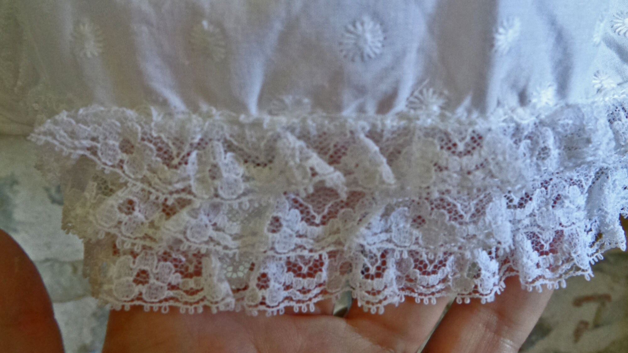 French Waitress Apron, NOS Short Lace Trimmed Half Pinny, Original ...