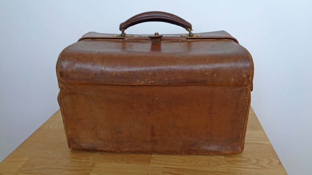 Vintage Leather Salesman Sample Bag - English Jewelry Store, 1910s - Etsy