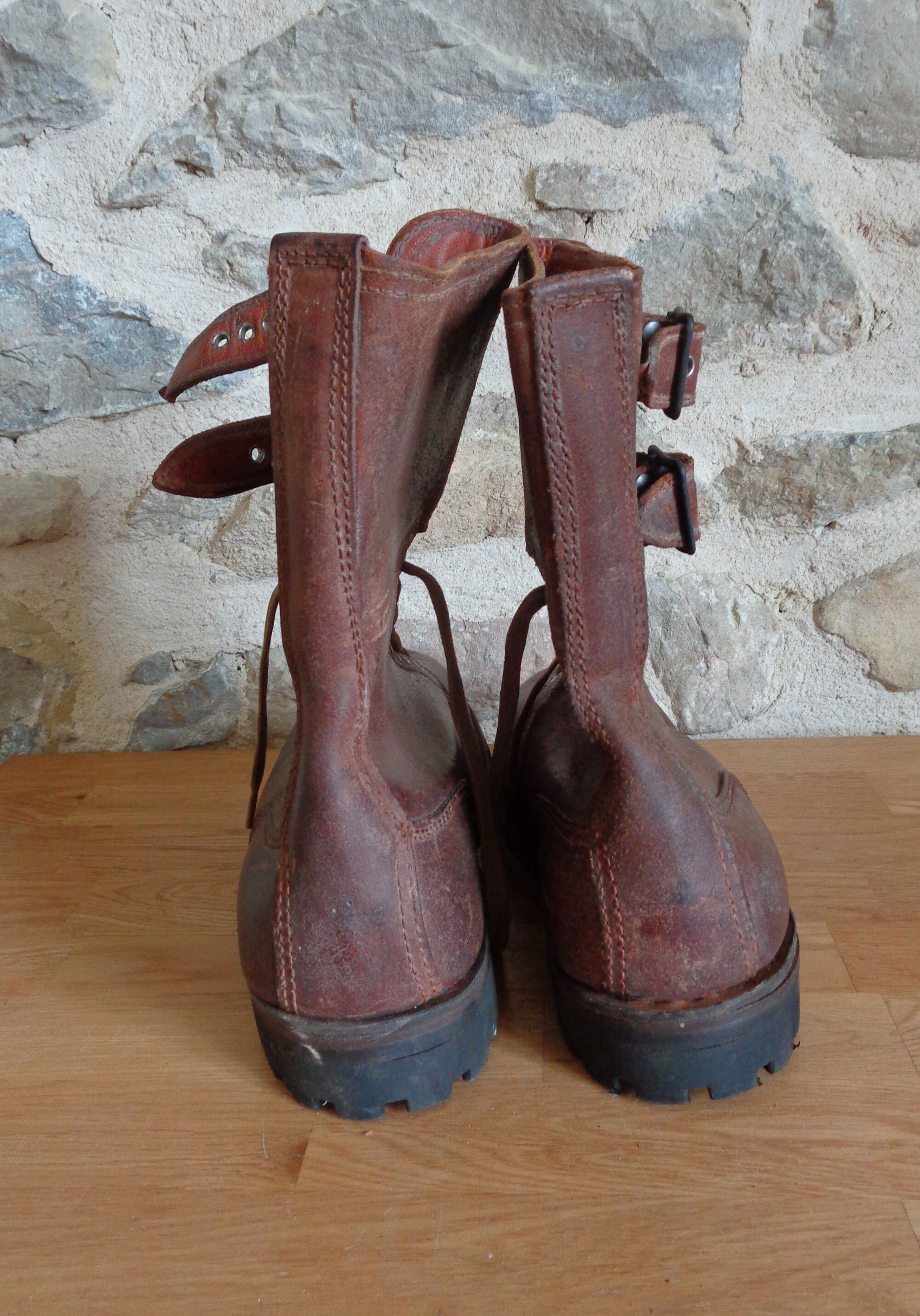 Combat boots French Army Foreign Legion brown leather boots | Etsy