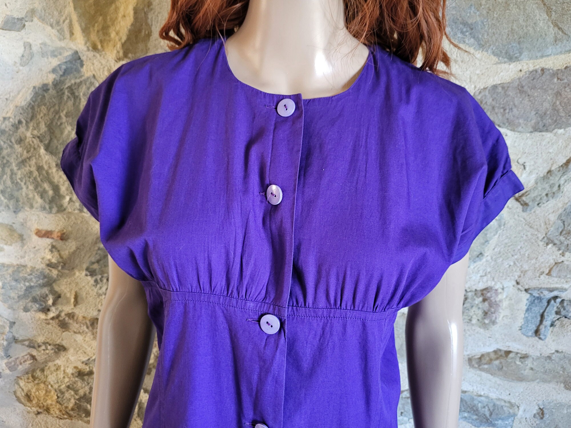 80s Purple Dress, Dropped Waist Dress - Etsy