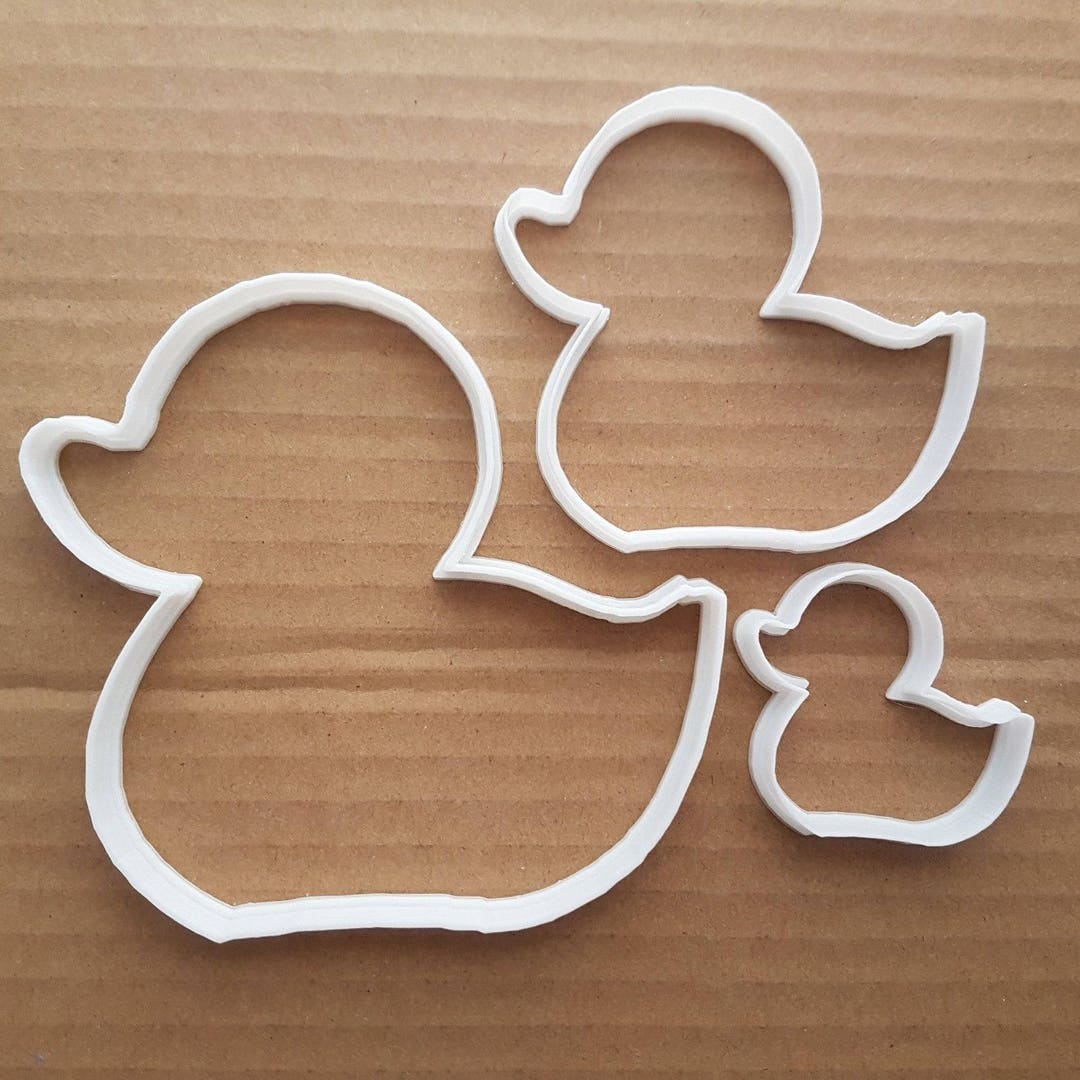 Duck Cookie Cutter Rubber Ducky Dough Pastry Duckling Shape Bird Animal ...