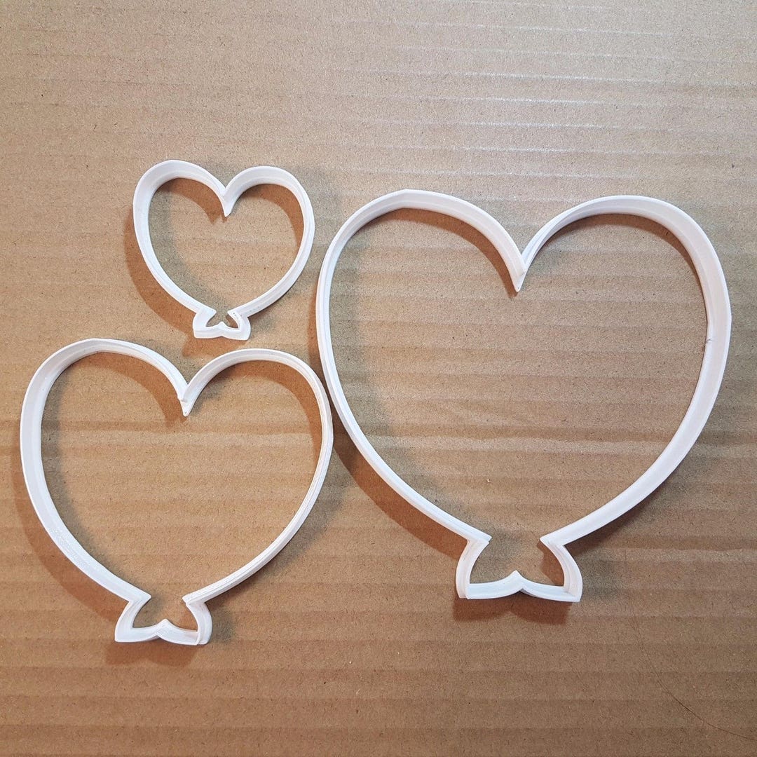 Balloon Heart Love Shape Cookie Cutter Dough Biscuit Pastry Fondant ...