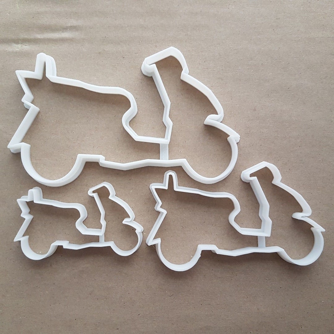 Moped Scooter Motor Bike Shape Cookie Cutter Dough Biscuit Pastry ...