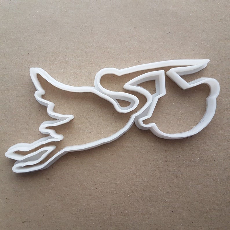 Stork Baby Birth Bird Pregnancy Shape Cookie Cutter Dough Biscuit ...