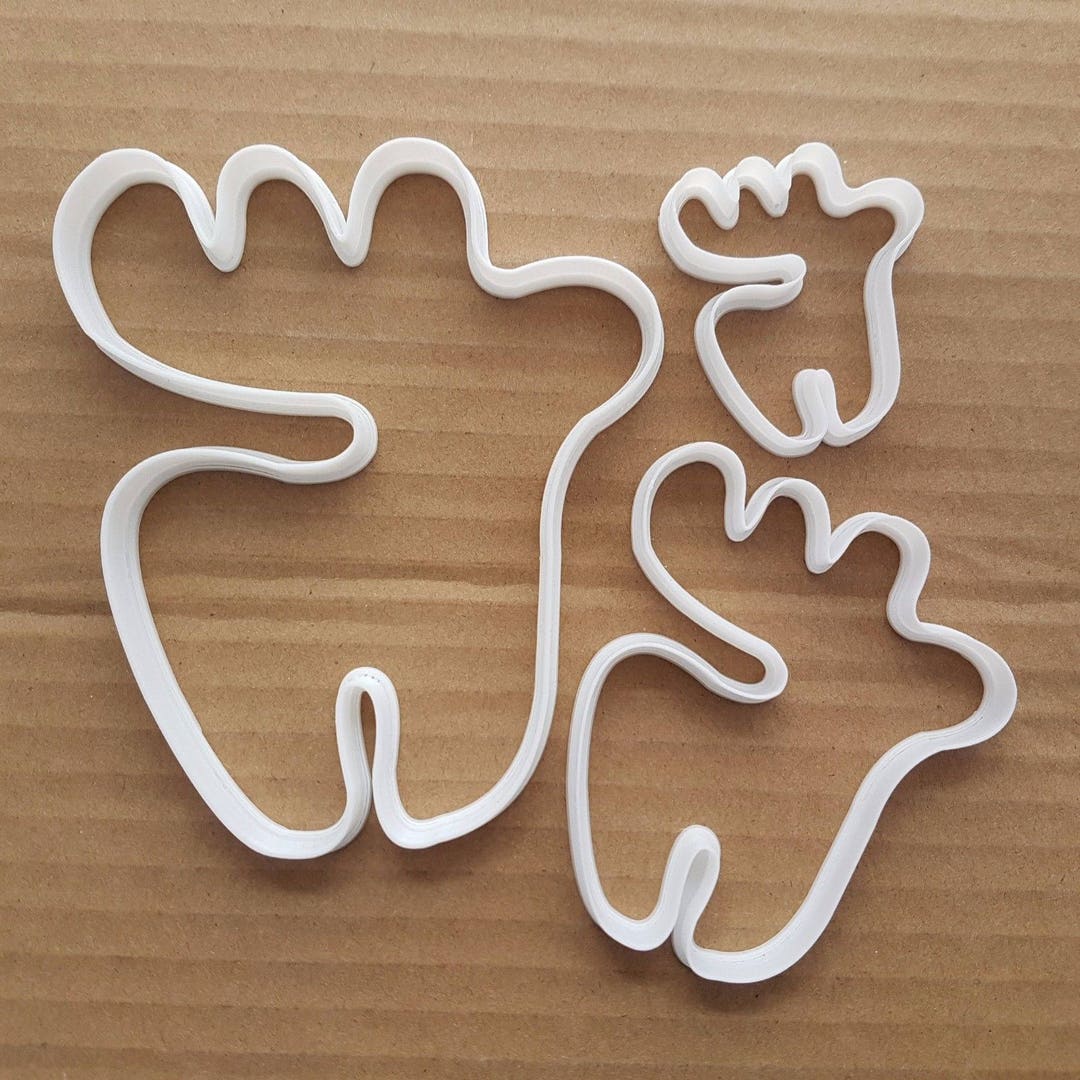 Moose Bull Cow Elk Deer Shape Cookie Cutter Dough Biscuit Pastry ...