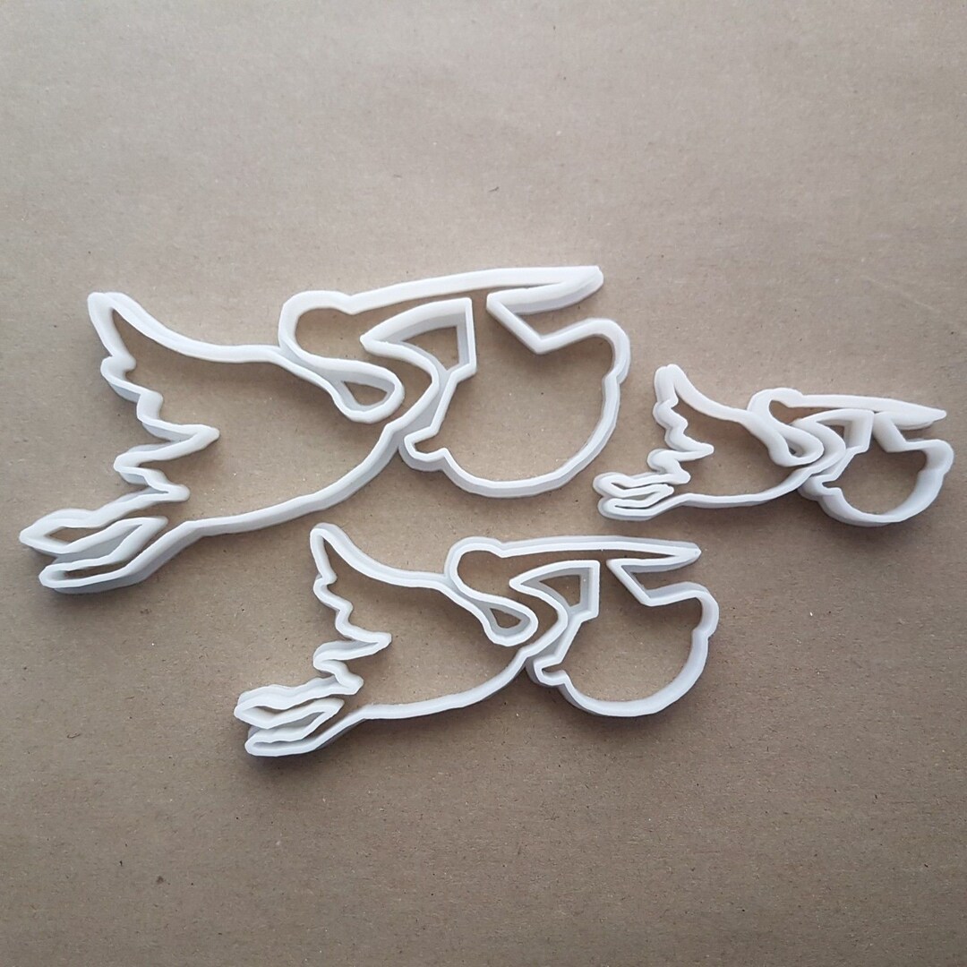 Stork Baby Birth Bird Pregnancy Shape Cookie Cutter Dough Biscuit ...