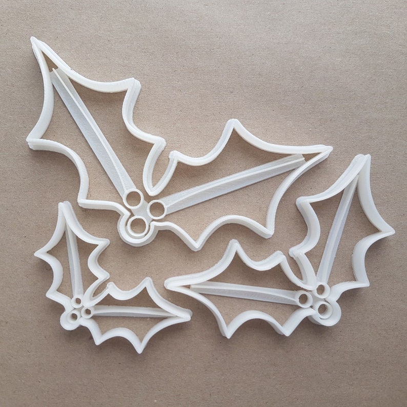 Holly Leaf Berry Xmas Shape Cookie Cutter Dough Biscuit Pastry Fondant ...